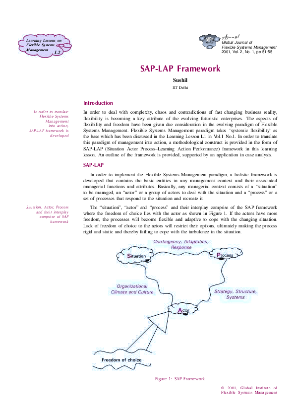 (PDF) SAP-LAP Framework