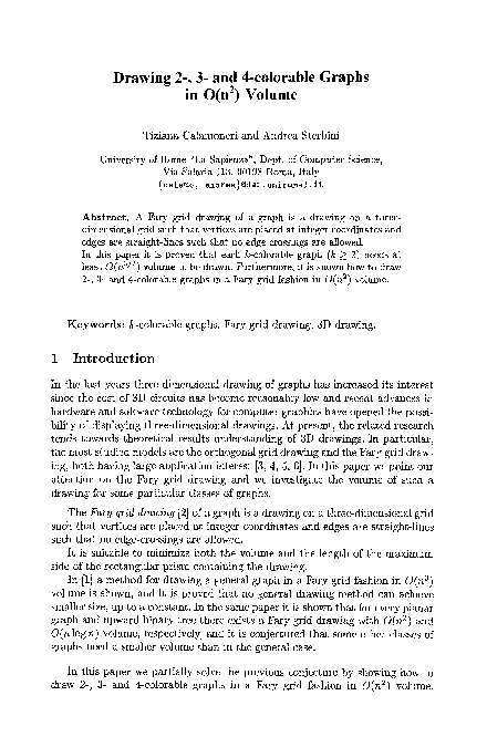 Drawing 2-, 3- and 4-colorable Graphs in O(n2) Volume