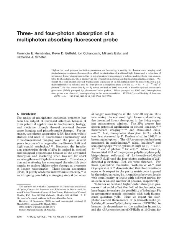 (PDF) Three- and Four-Photon Absorption of a Multiphoton Absorbing ...