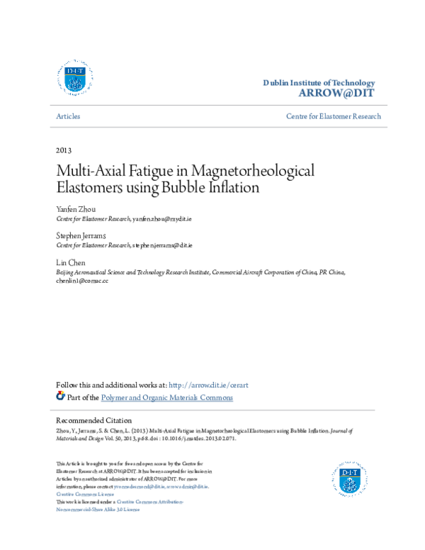 (PDF) Multi-axial fatigue in magnetorheological elastomers using bubble ...