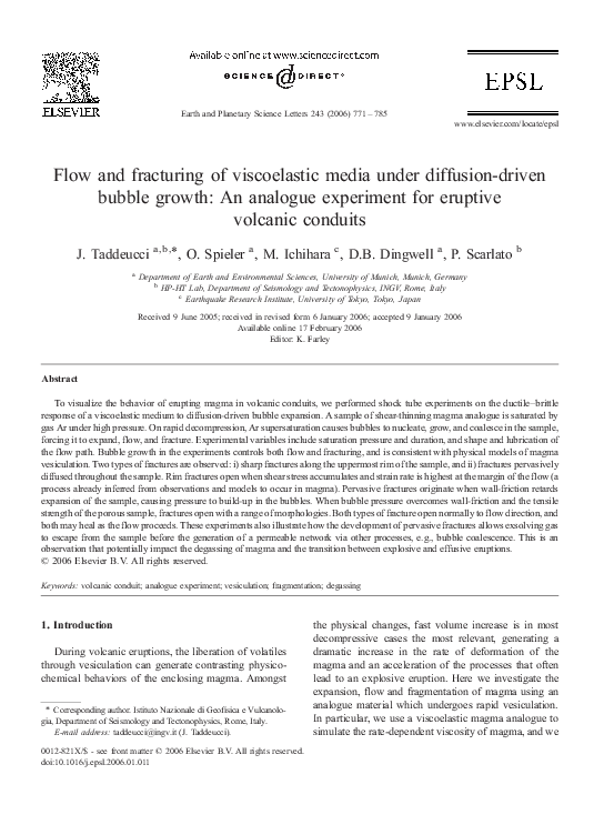 (PDF) Flow and fracturing of viscoelastic media under diffusion-driven ...