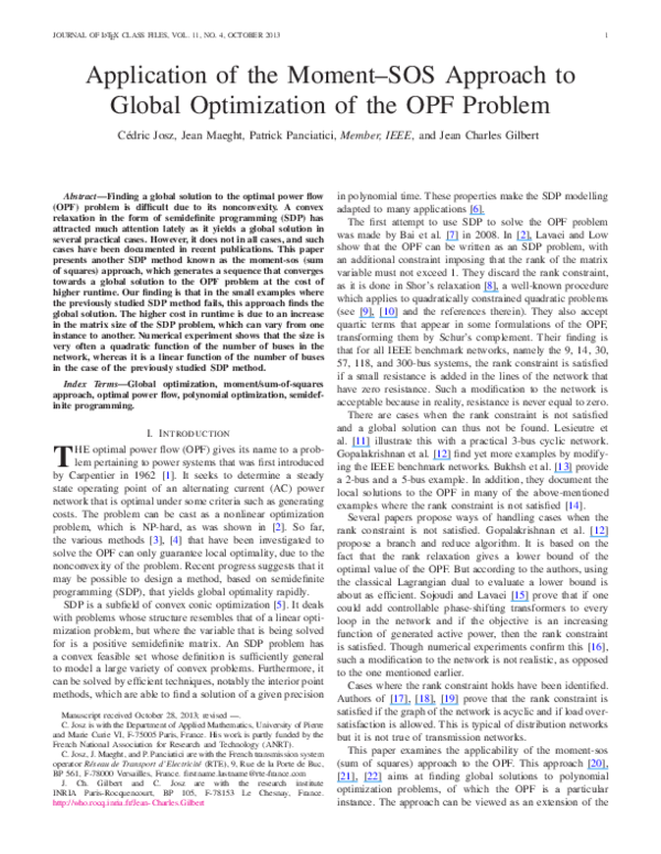 (PDF) Application of the Moment-SOS Approach to Global Optimization of ...