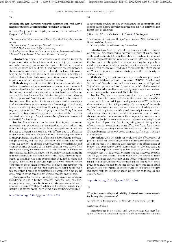 (PDF) What is the reliability and validity of visual assessments made ...