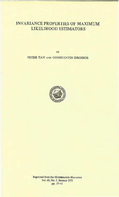 (PDF) Invariance Properties of Maximum Likelihood Estimators