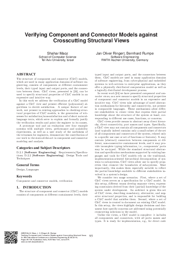 (PDF) Verifying component and connector models against crosscutting ...