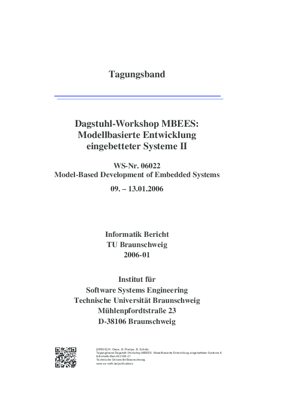 (PDF) Model-Based Development of Embedded Systems