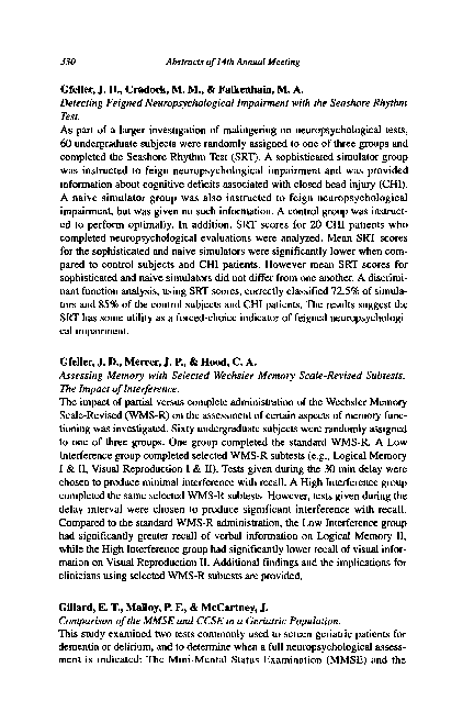 (PDF) Assessing memory with selected Wechsler Memory Scale-Revised ...