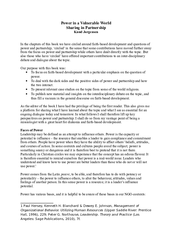(DOC) Power in a Vulnerable World: Sharing in Partnership