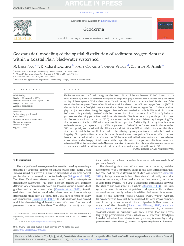 (PDF) Geostatistical Modeling of the Spatial Distribution of Soil Dioxins in the Vicinity of an ...