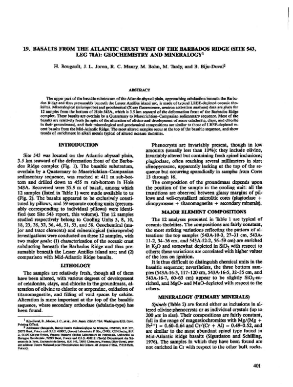 (PDF) 19. Basalts from the Atlantic Crust West of the Barbados Ridge ...
