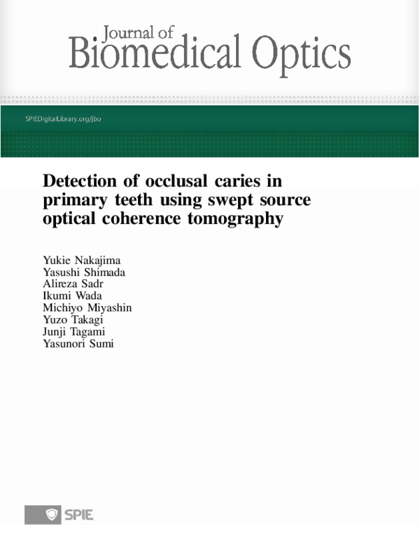 Pdf Detection Of Occlusal Caries In Primary Teeth Using Swept Source Optical Coherence Tomography