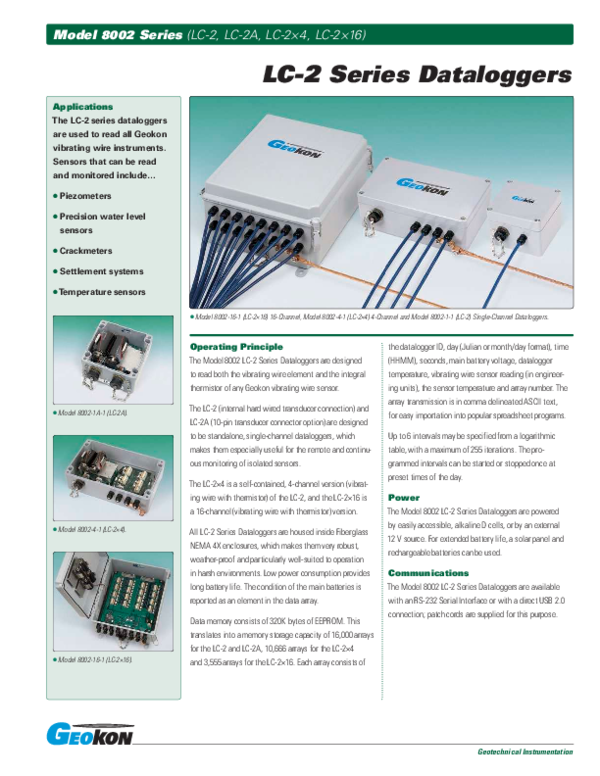 (PDF) LC-2 Series Dataloggers