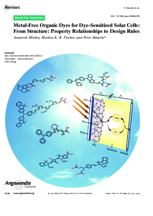 (PDF) Metal-Free Organic Dyes for Dye-Sensitized Solar Cells: From ...