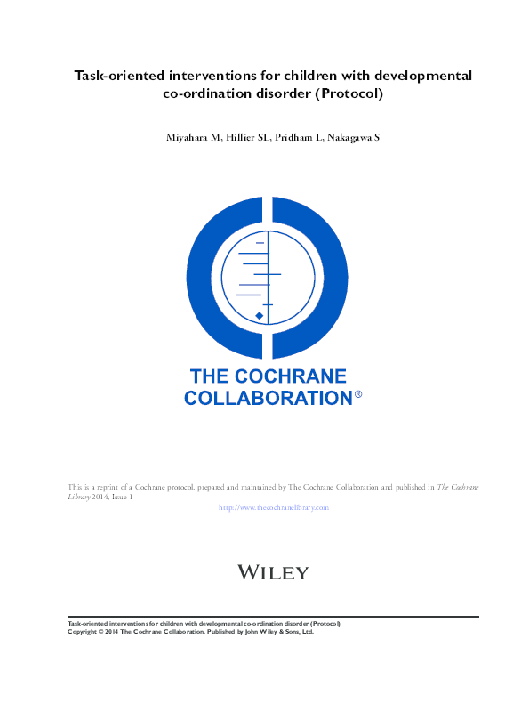 (PDF) Task-oriented interventions for children with developmental co ...