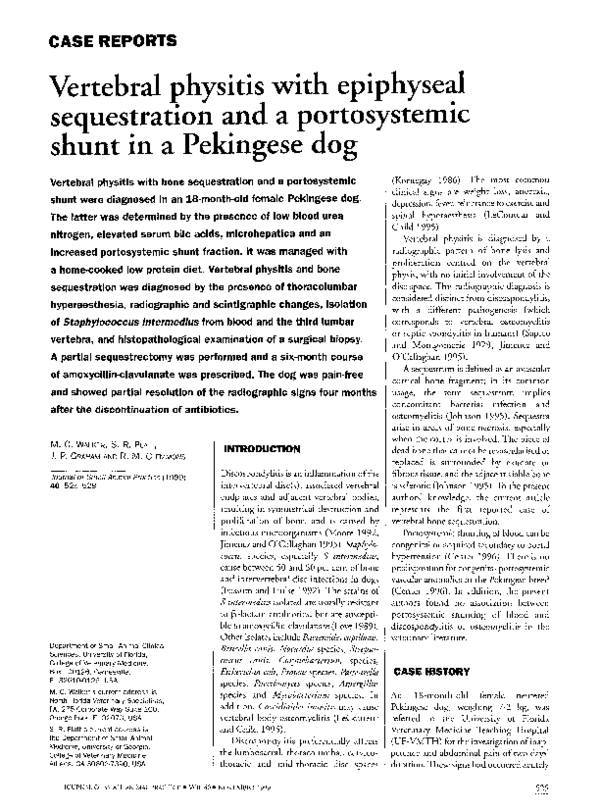 (PDF) Vertebral physitis with epiphyseal sequestration and a ...