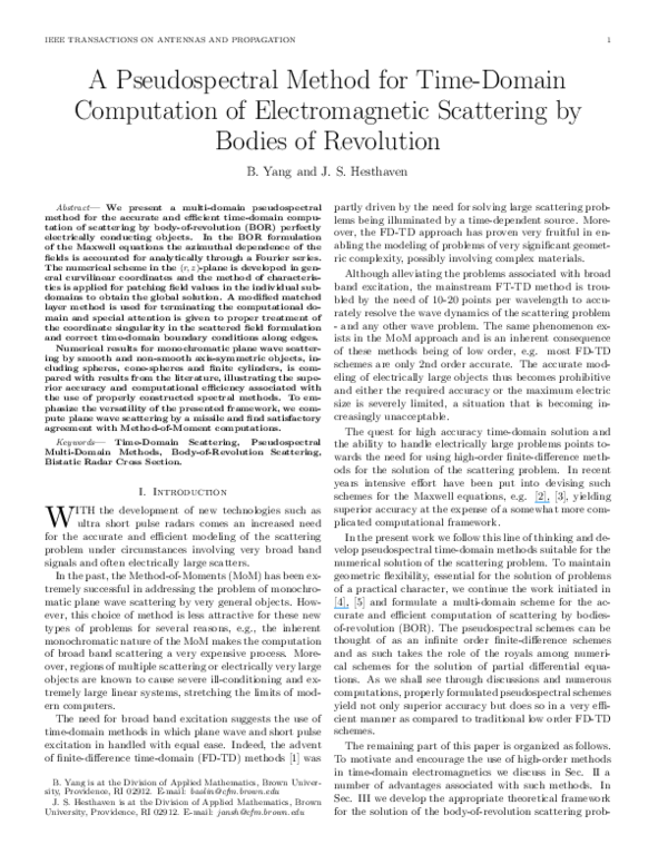 Pdf Multi Domain Pseudo Spectral Time Domain Method Based Optimization Approach To The Consert