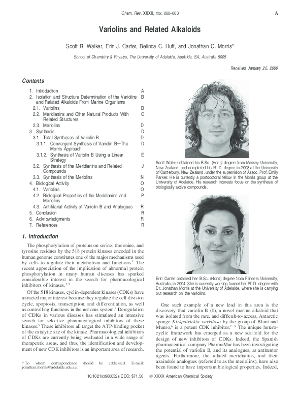 (PDF) Variolins and Related Alkaloids