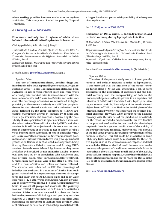 (PDF) Fluorescent antibody test in spleen of rabies virus-infected mice ...