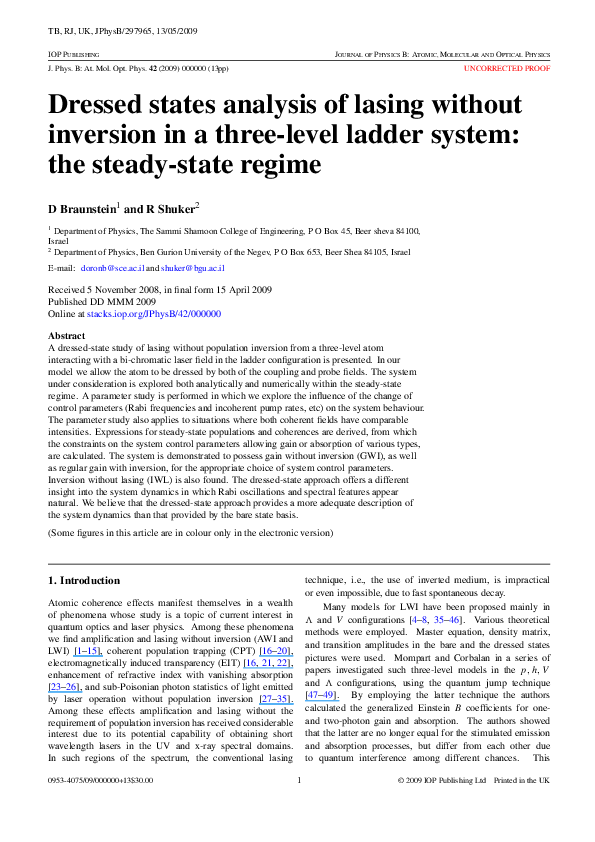 (PDF) Dressed states analysis of lasing without inversion in a three ...