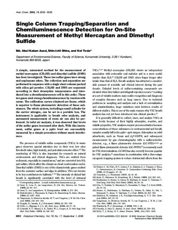 (PDF) Single Column Trapping/Separation and Chemiluminescence Detection ...