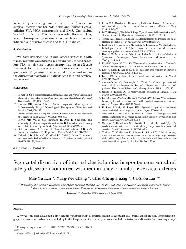(PDF) Segmental disruption of internal elastic lamina in spontaneous ...