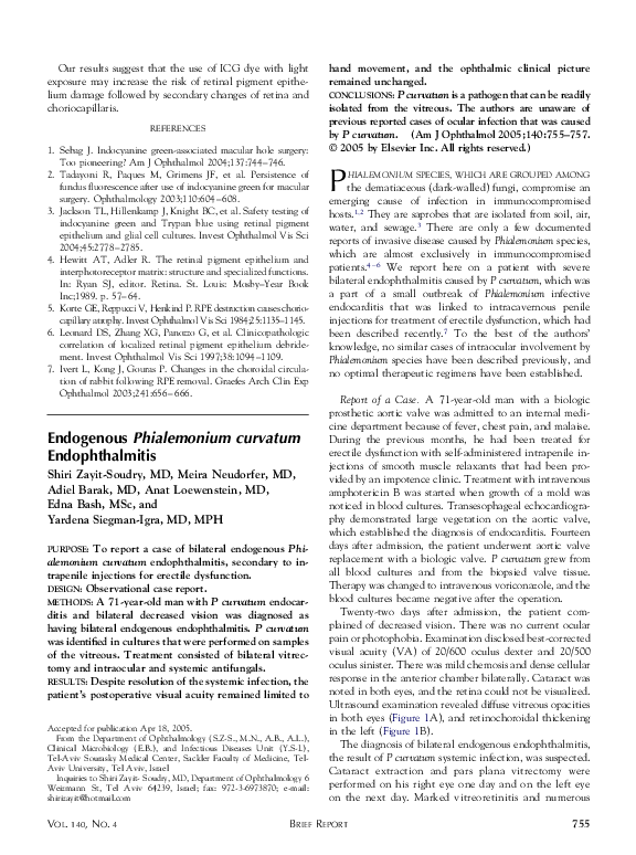 (PDF) Endogenous Phialemonium curvatum Endophthalmitis