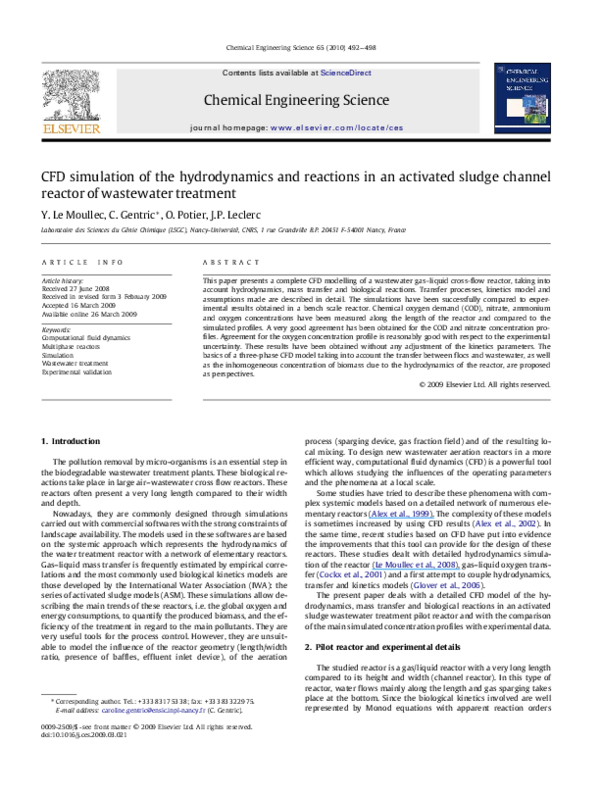 (PDF) CFD simulation of the hydrodynamics and reactions in an activated ...