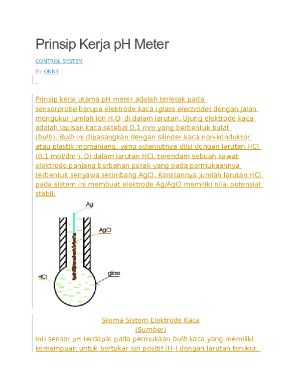 (DOC) Prinsip Kerja pH Meter