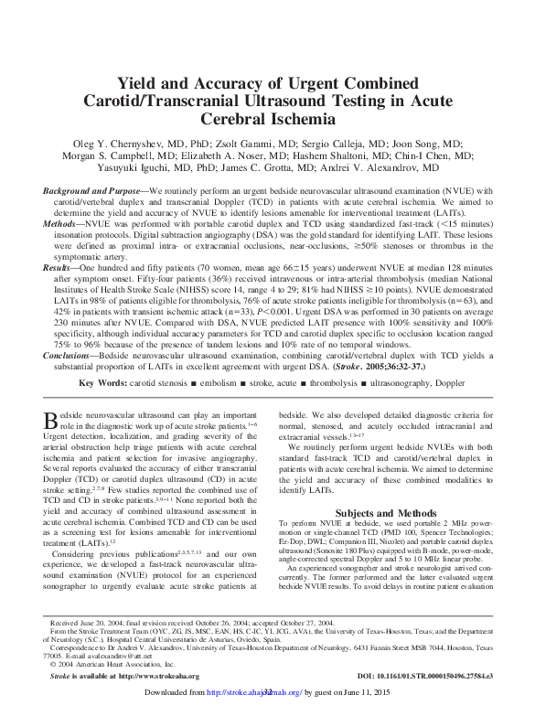 (PDF) Noninvasive transcranial Doppler ultrasound recording of flow ...