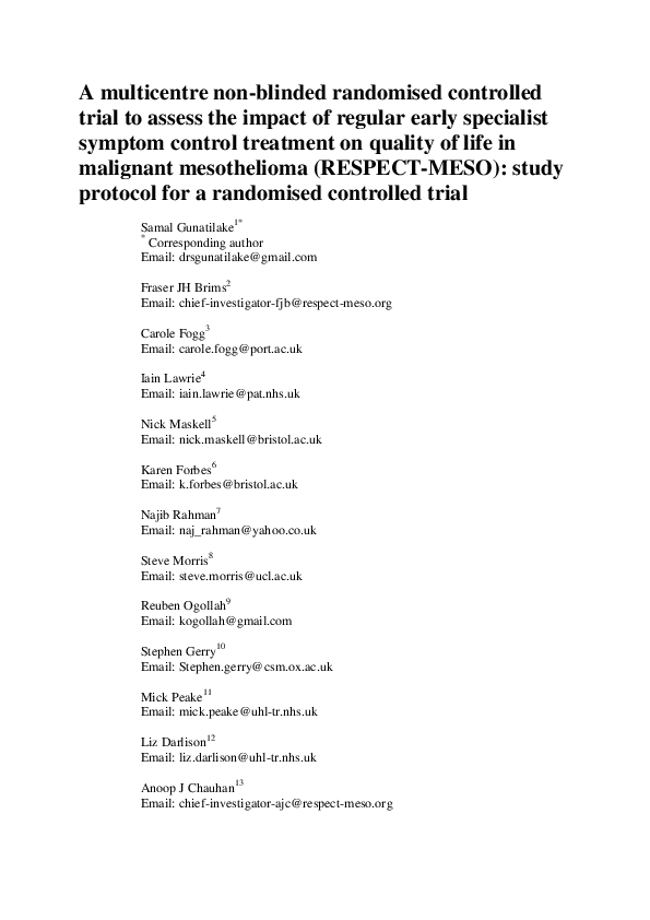 (PDF) A multicentre non-blinded randomised controlled trial to assess ...