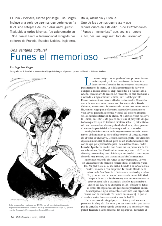 (PDF) FUNES EL MEMORIOSO (BORGES)