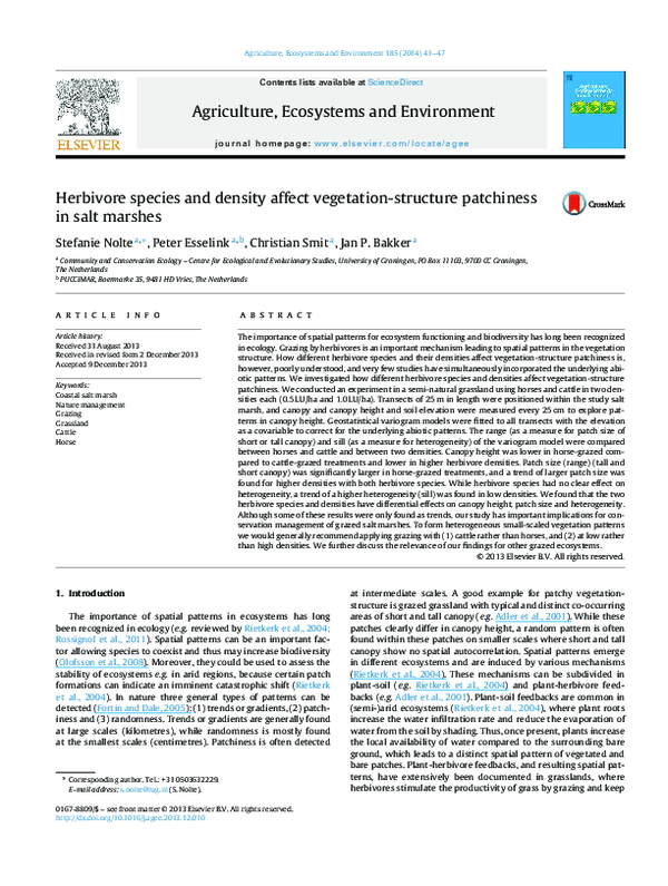 (PDF) Herbivore species and density affect vegetation-structure ...