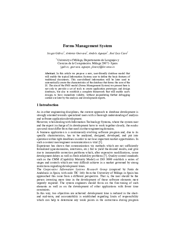 (PDF) Forms Management System