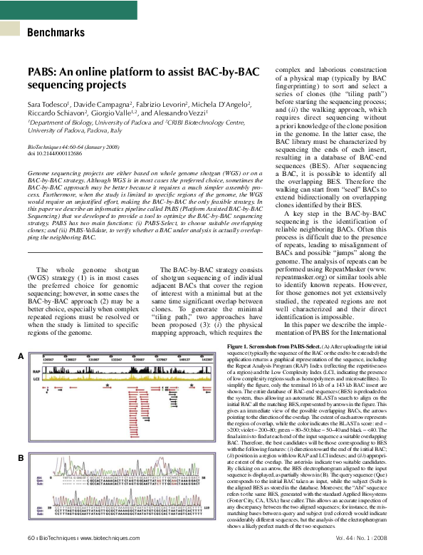 (PDF) PABS: An online platform to assist BAC-by-BAC sequencing projects
