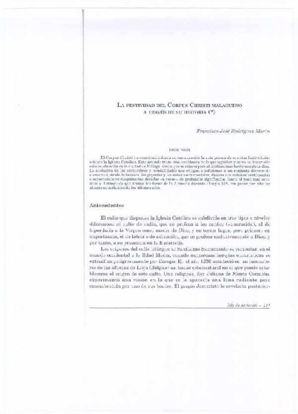 (PDF) Dialnet La Festividad Del Corpus Christi Malagueno ATraves De Su Hi 2571125