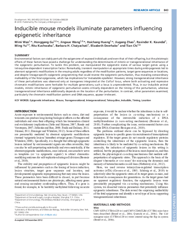 (PDF) Inducible mouse models illuminate parameters influencing ...