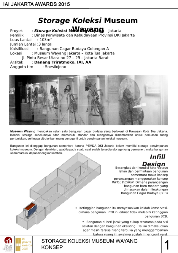 (PPT) STORAGE MUSEUM WAYANG IAI JKT AWRDS 2015 - FINAL DT