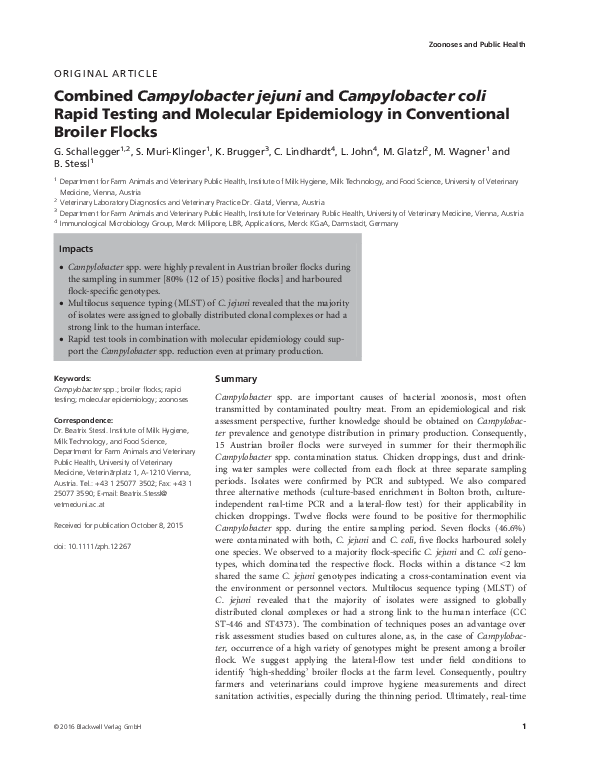 (PDF) Combined Campylobacter jejuni and Campylobacter coli Rapid ...