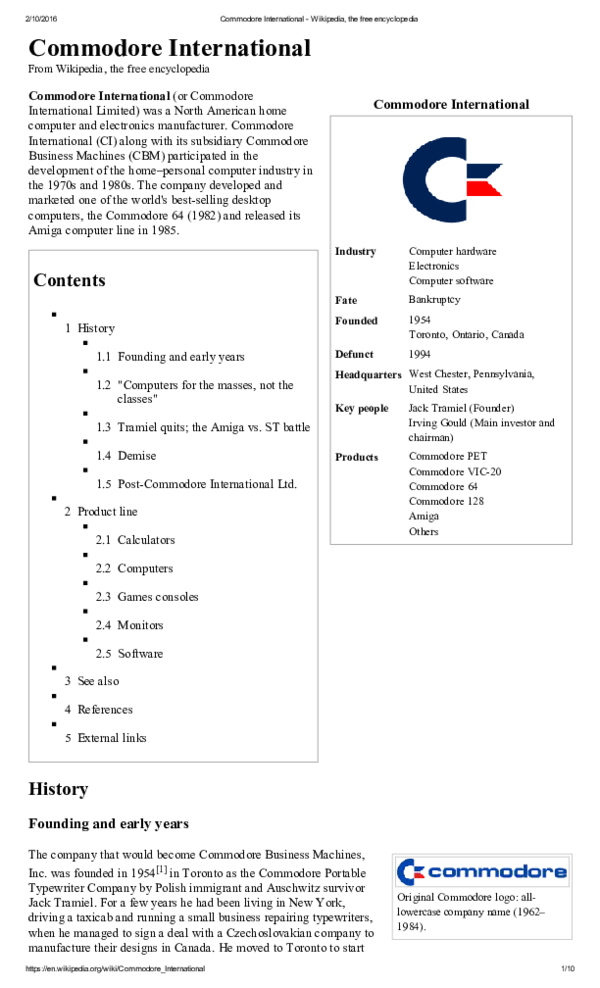 (PDF) Commodore International