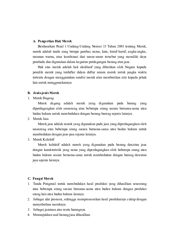 (DOC) Hak Merek