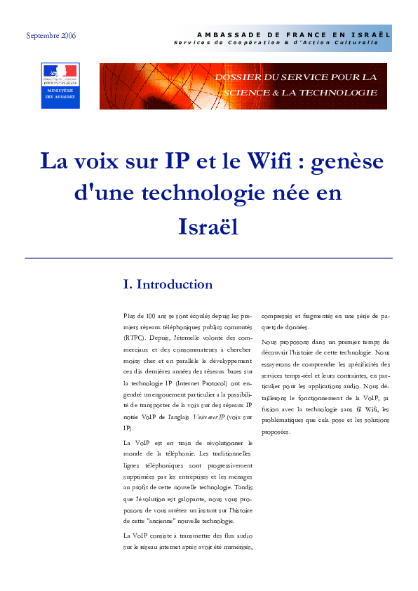 (PDF) La voix sur réseau IP= Voice over IP
