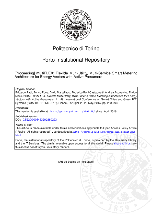 (PDF) multiFLEX: Flexible Multi-Utility, Multi-Service Smart Metering ...
