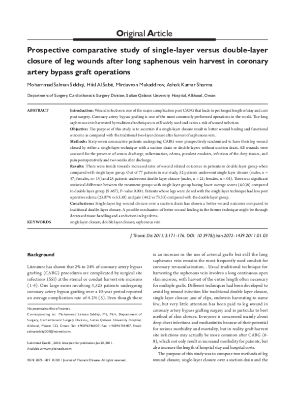 (PDF) Prospective comparative study of single-layer versus double-layer ...