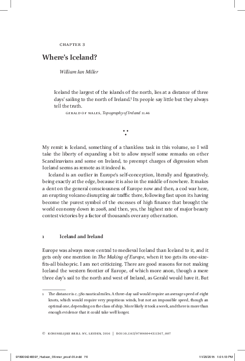 (PDF) "Where's Iceland?" in "The Making of Europe": Essays in Honour of ...