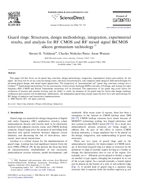 Pdf Guard Rings Structures Design Methodology Integration Experimental Results And