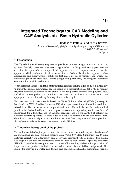 (PDF) Integrated Technology for CAD Modeling and CAE Analysis of a ...