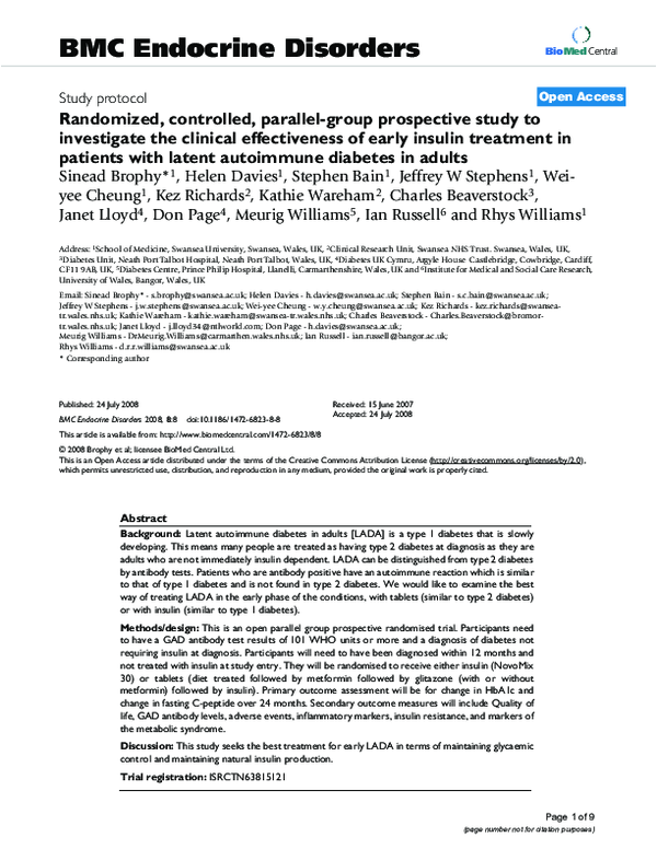 (PDF) Randomized, controlled, parallel-group prospective study to investigate the clinical ...