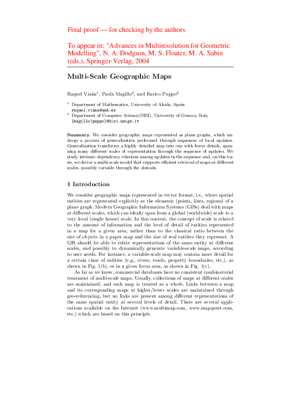 (PDF) Multi-Scale Geographic Maps