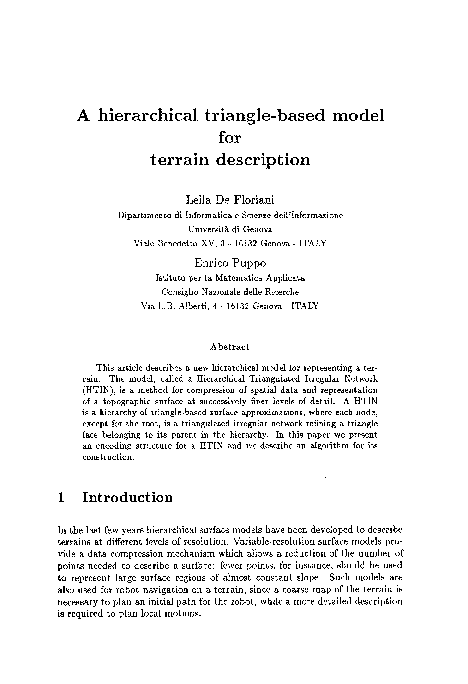 (PDF) A hierarchical triangle-based model for terrain description. Theories and Methods of ...