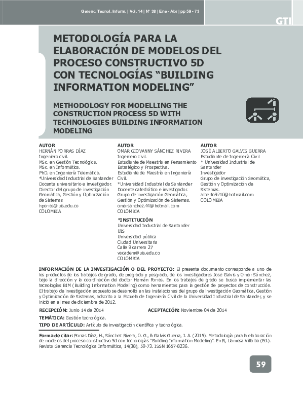 (PDF) " METHODOLOGY FOR MODELLING THE CONSTRUCTION PROCESS 5D WITH ...